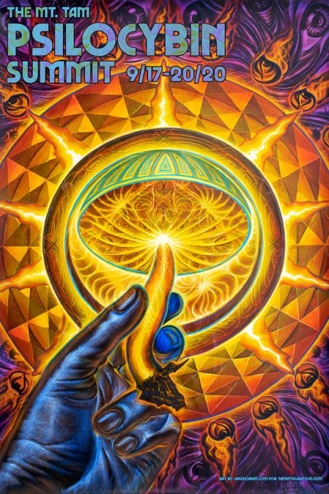 Psilocybin Summit 2020 Poster by Jake Kobrin - 3rd Annual Psilocybin Summit